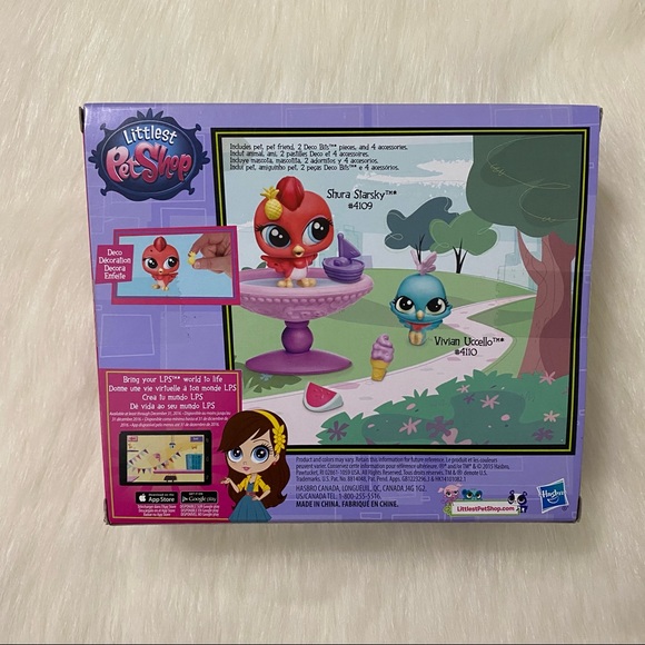 Hasbro | Toys | Littlest Pet Shop Bath Time Fun Set By Hasbo Bird Set ...